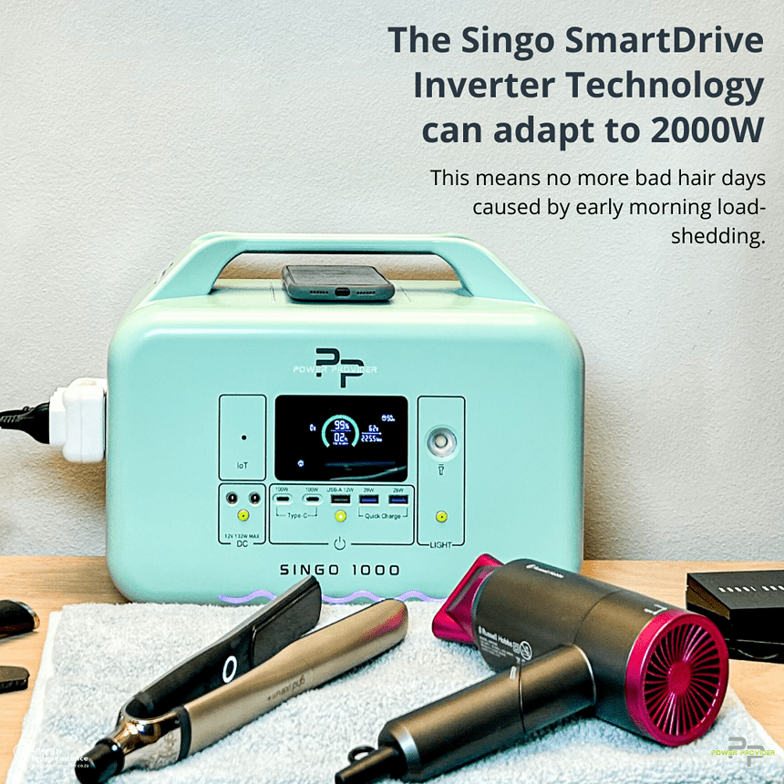 Singo 1000 Portable Power Station UPS and 100W Panel Combo